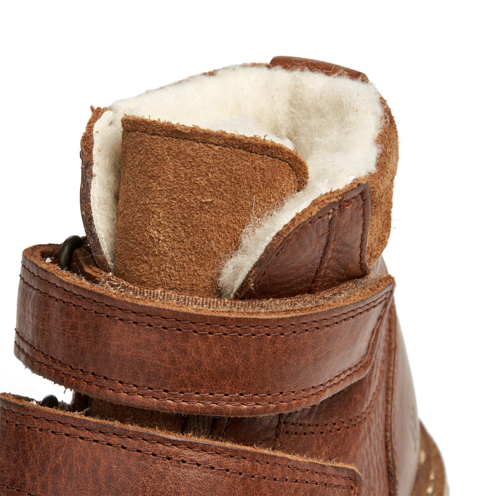 Wheat, Hanan velcro tex støvler cognac - Barneklær og Interiør AS